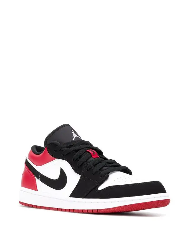 JORDAN Air 1 Low Black Toe Sneakers - White