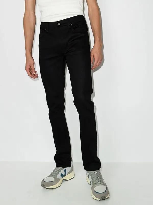 Nudie Jeans Lean Dean Slim-leg Jeans - Black
