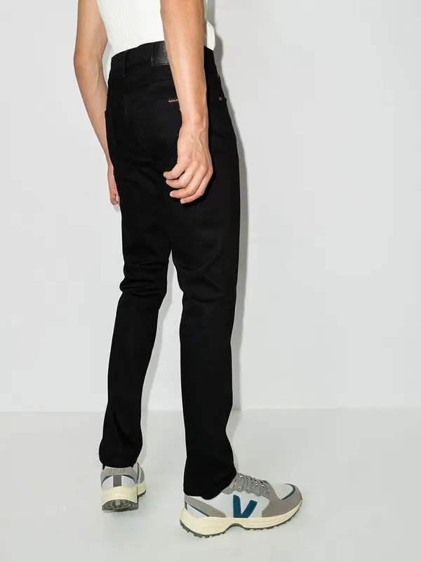 Nudie Jeans Lean Dean Slim-leg Jeans - Black