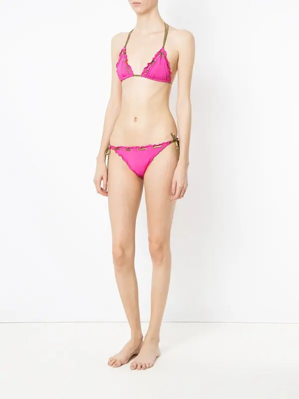 AMIR SLAMA Stitching Details Bikini Set