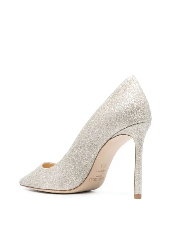 JIMMY CHOO Romy 100 Glitter Pumps