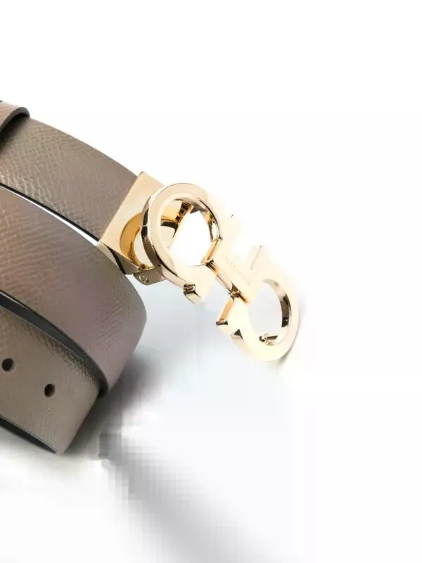 FERRAGAMO Reversible Gancini Leather Belt