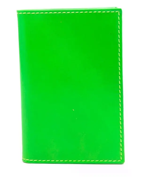 Comme Des Garçons Super Fluo Bi-fold Wallet - Green