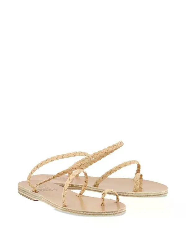 ANCIENT GREEK SANDALS Eleftheria Braided Leather Sandals - Neutrals