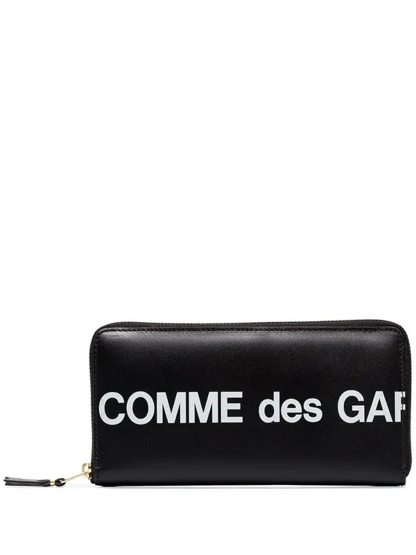 Comme Des Garçons Logo-print Continental Wallet - Black