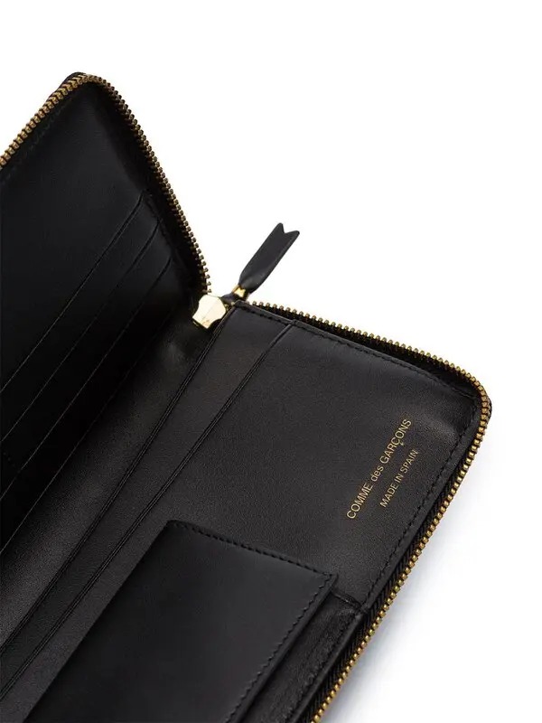 Comme Des Garçons Logo-print Leather Wallet - Black