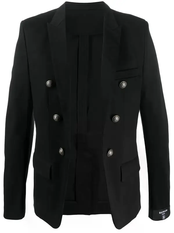 Balmain Buttoned Blazer - Black