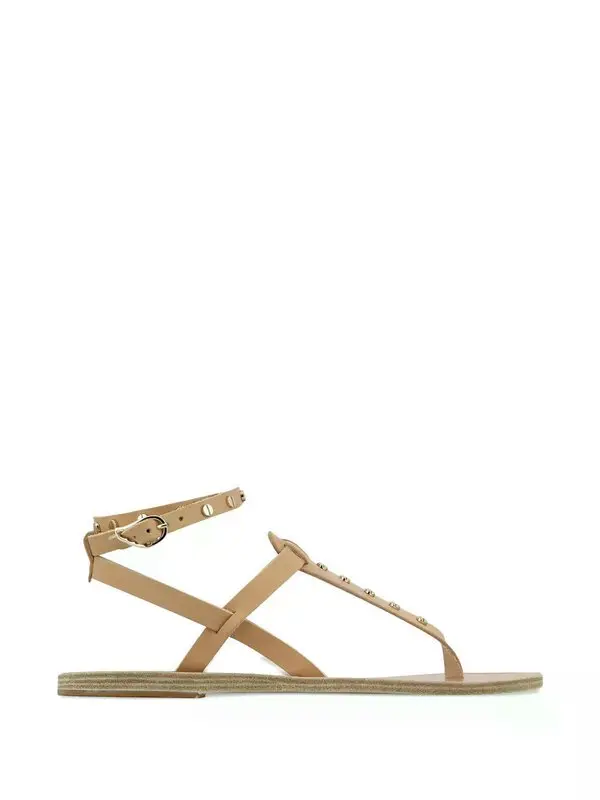 ANCIENT GREEK SANDALS Studded T-bar Sandals - Neutrals