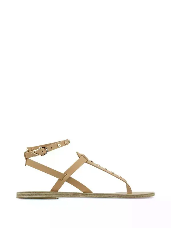 ANCIENT GREEK SANDALS Studded T-bar Sandals - Neutrals