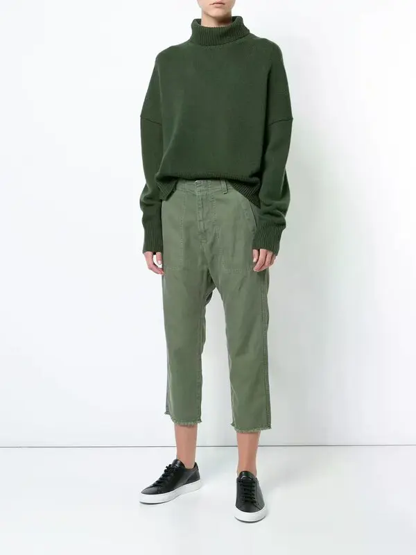 NILI LOTAN Cropped Trousers - Green