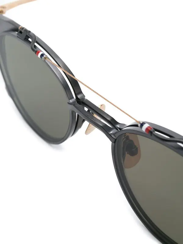 Thom Browne Round-frame Flip-up Sunglasses