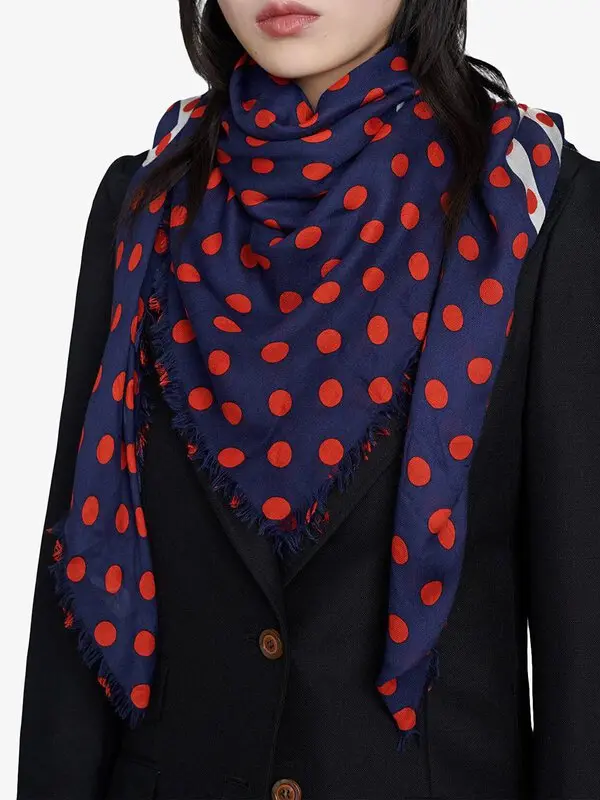 Gucci Vintage Logo Polka Dot Shawl