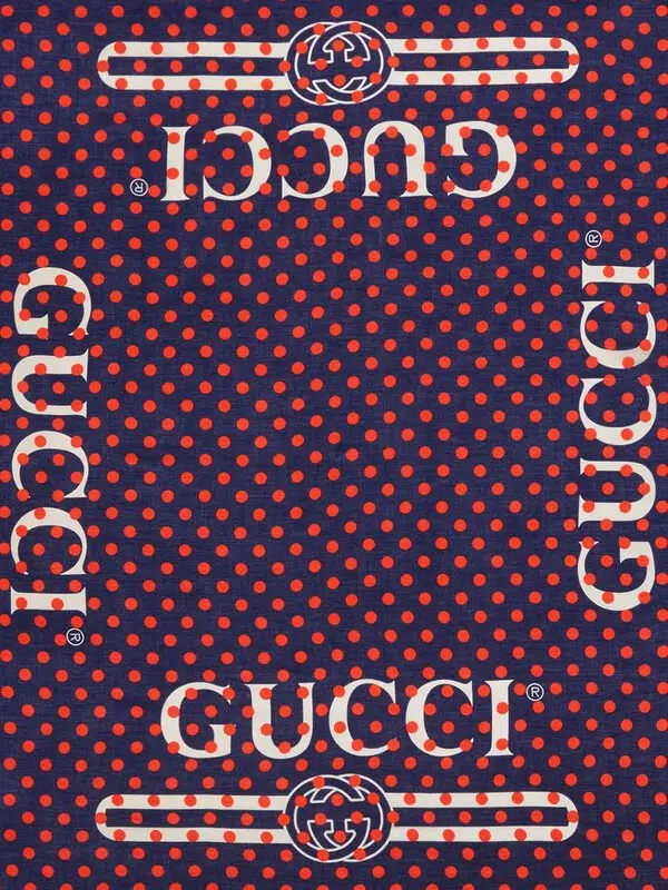 Gucci Vintage Logo Polka Dot Shawl