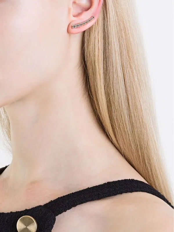 ALINKA Small Dasha Diamond Slider Left Earring - Pink
