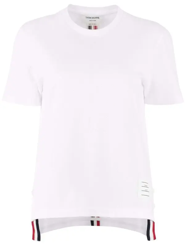 Thom Browne Piqué Stripe Detail T-shirt