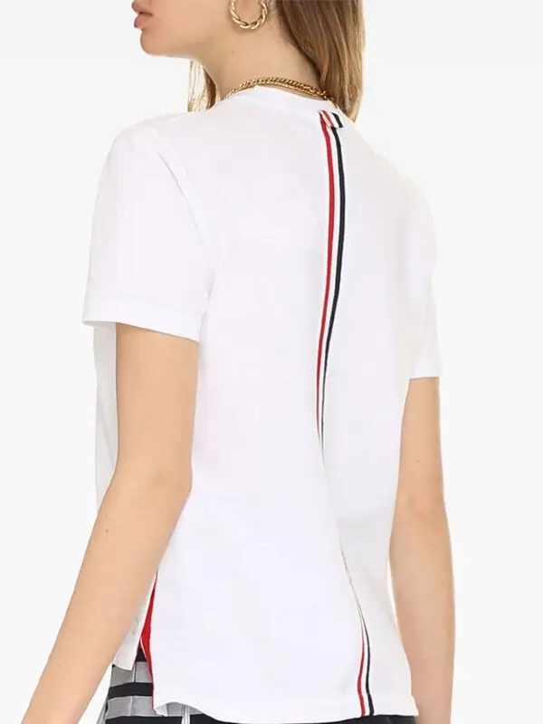 Thom Browne Piqué Stripe Detail T-shirt