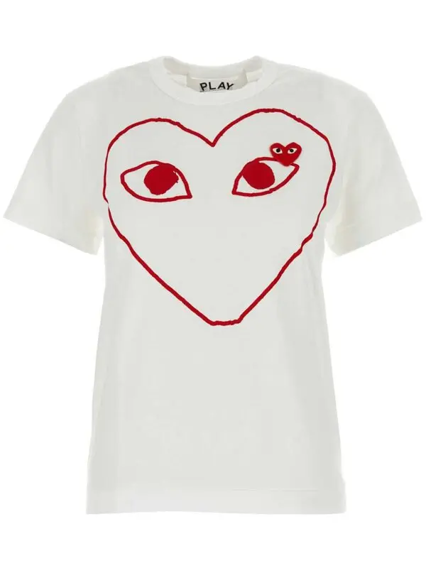 Play Comme Des Garcon Logo-print Cotton T-shirt