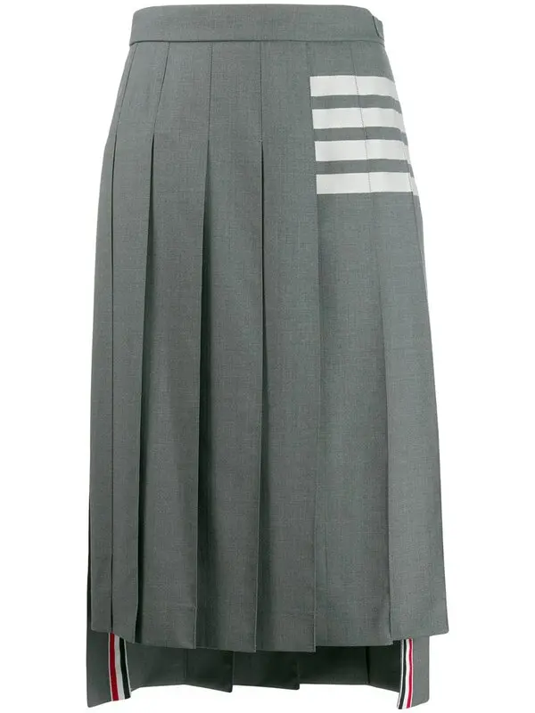 Thom Browne 4-bar Pleated Skirt - Grey
