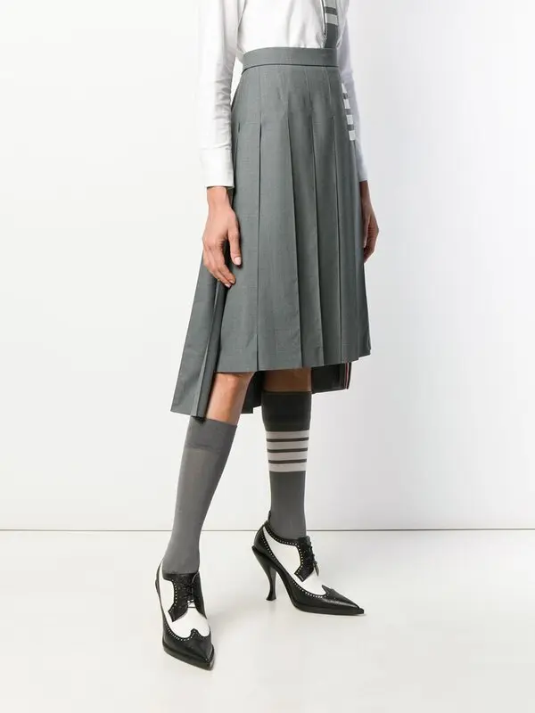 Thom Browne 4-bar Pleated Skirt - Grey