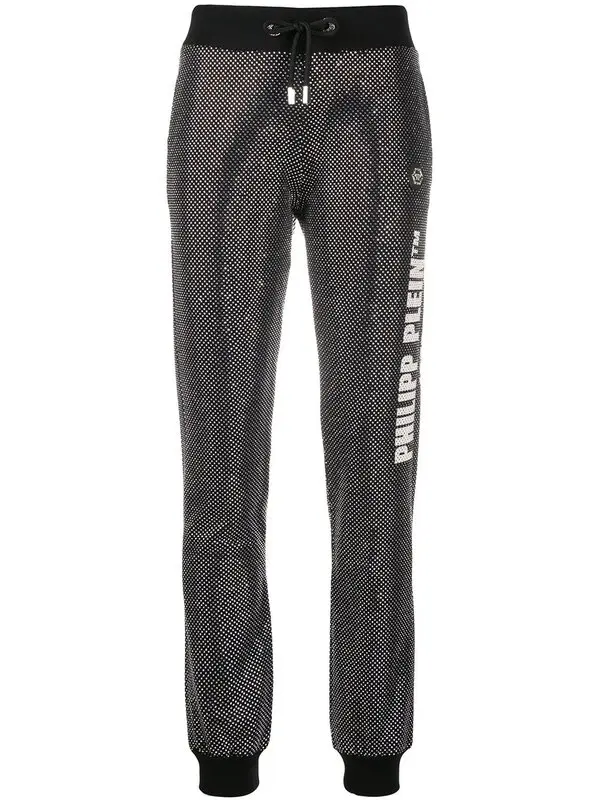 Philipp Plein Slim-fit Trousers With Glitter Detailing