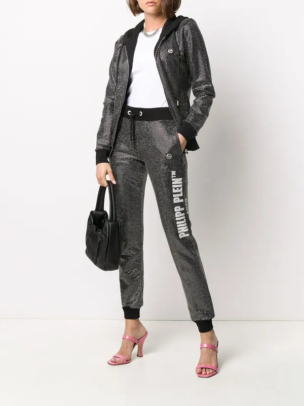 Philipp Plein Slim-fit Trousers With Glitter Detailing