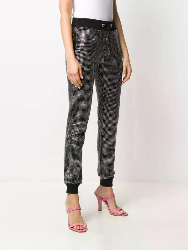 Philipp Plein Slim-fit Trousers With Glitter Detailing