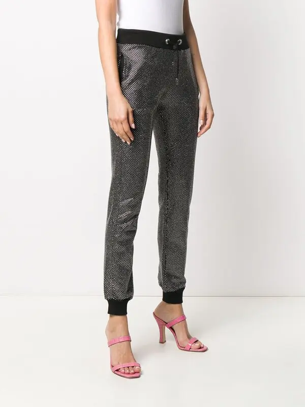 Philipp Plein Slim-fit Trousers With Glitter Detailing