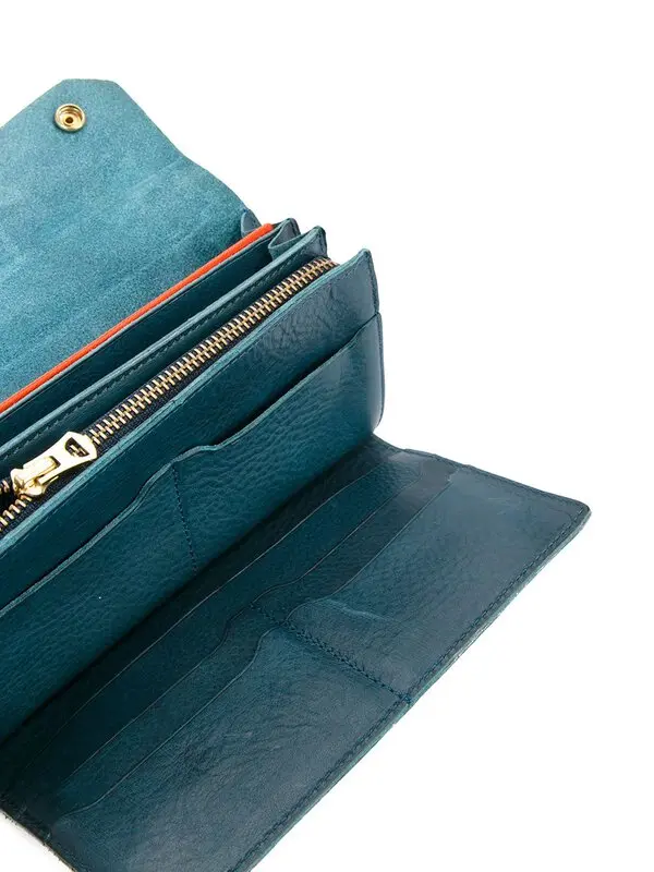 AS2OV Oiled Shrink Long Wallet - Blue