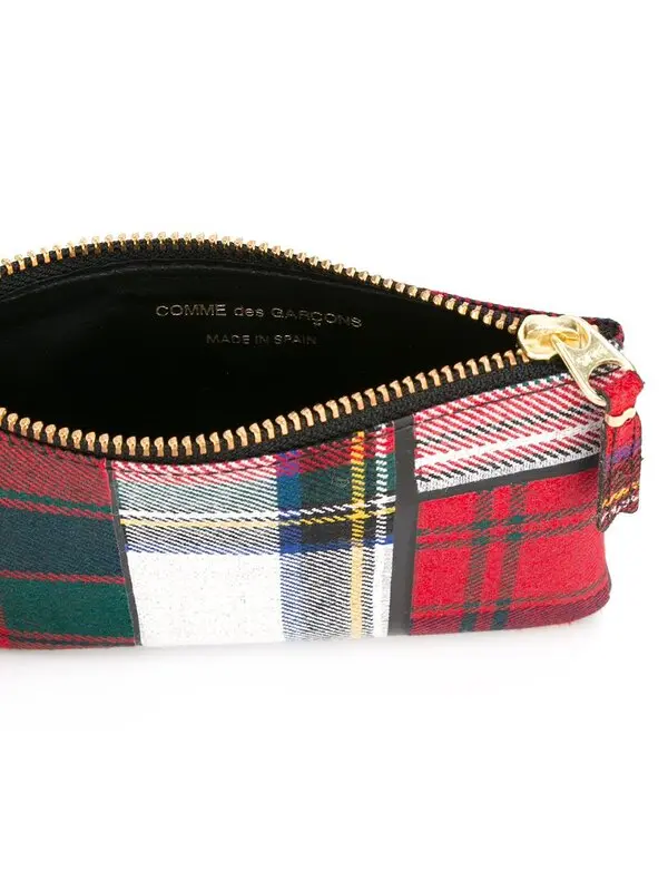 Comme Des Garçons Tartan Patchwork Pouch