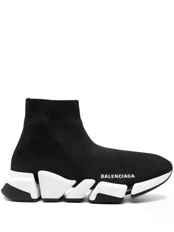 Balenciaga Speed 2.0 Knitted Sneakers - Black