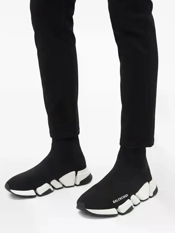 Balenciaga Speed 2.0 Knitted Sneakers - Black