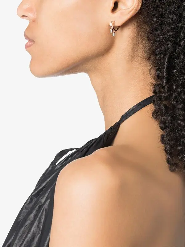 ANITA KO 18kt Baguette Diamond Hoop Earrings