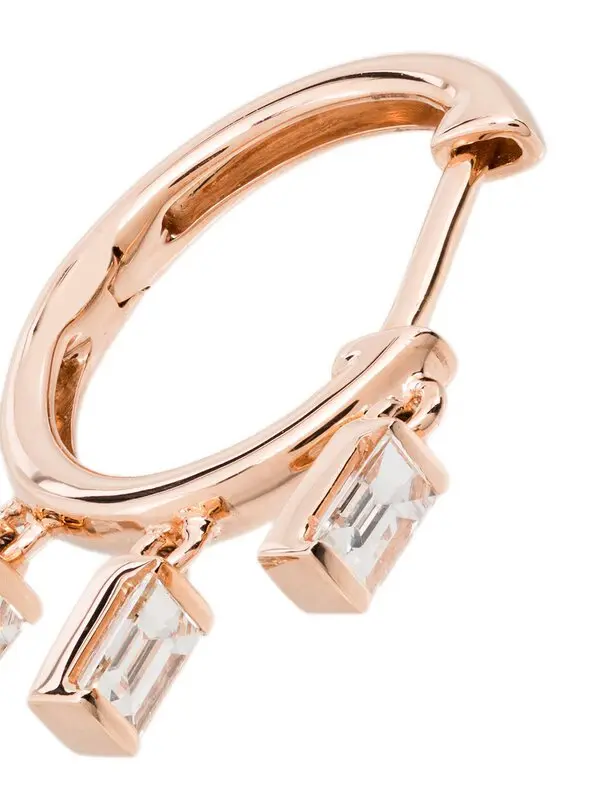 ANITA KO 18kt Baguette Diamond Hoop Earrings