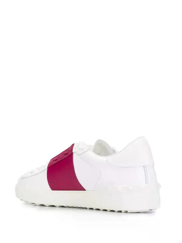 Valentino Garavani Striped Lace-up Sneakers - White