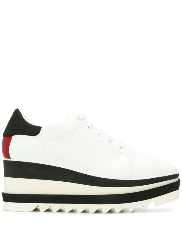 Stella McCartney Elyse Striped Platform Sole Sneakers