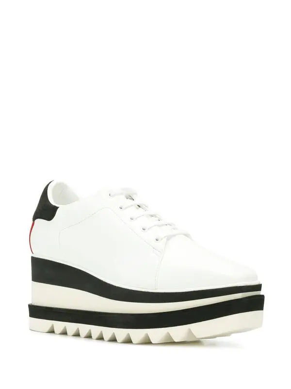 Stella McCartney Elyse Striped Platform Sole Sneakers