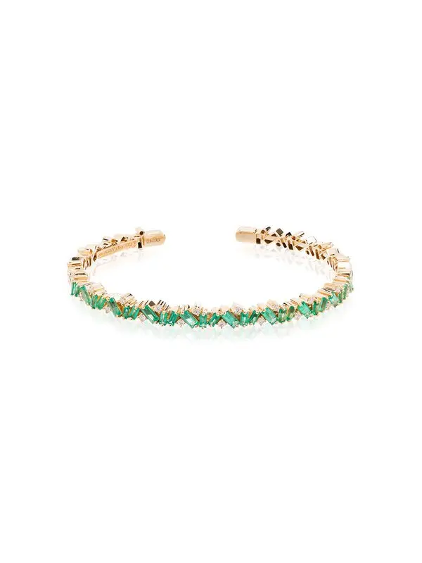 SUZANNE KALAN 18kt Yellow Fireworks Emerald Frenzy Bracelet - Gold