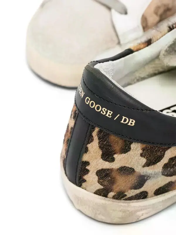 GOLDEN GOOSE Super-star Leopard Print Sneakers - Brown