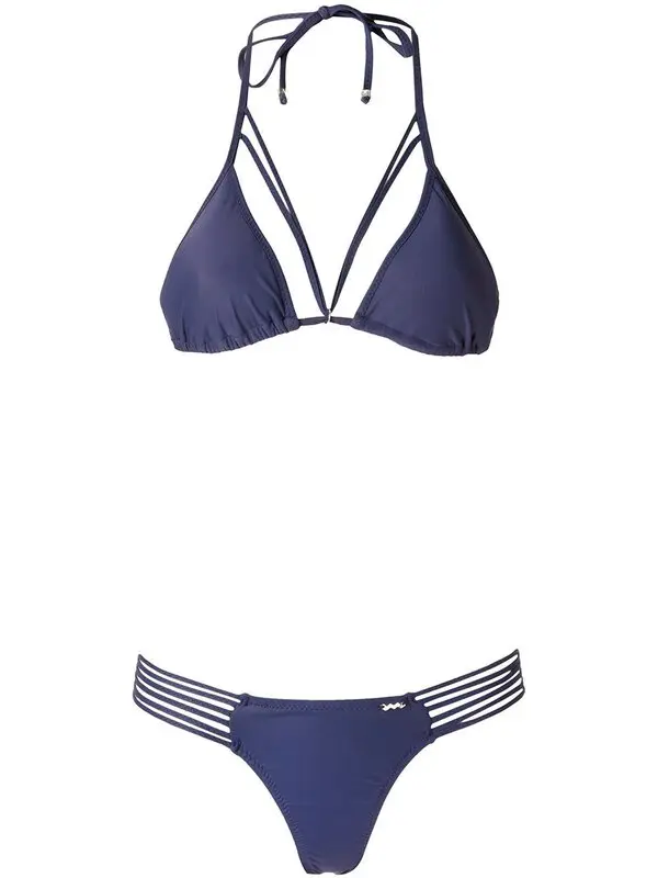 AMIR SLAMA Triangle Bikini Set - Blue