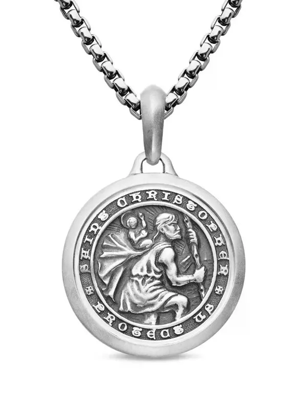 David Yurman Sterling St. Christopher Amulet - Silver