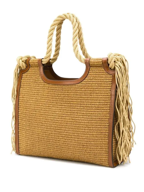 Marni Marcel Summer Raffia Tote Bag - Brown