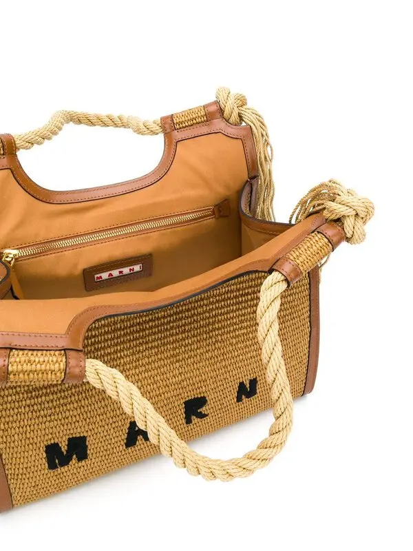 Marni Marcel Summer Raffia Tote Bag - Brown