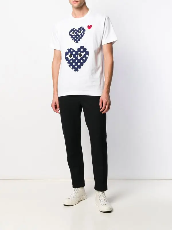 Play Comme Des Garcon Heart Print T-shirt