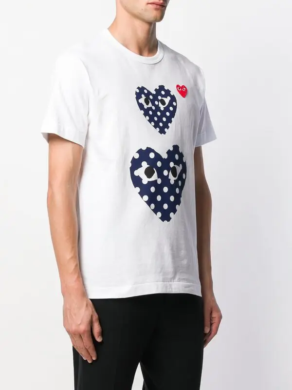 Play Comme Des Garcon Heart Print T-shirt