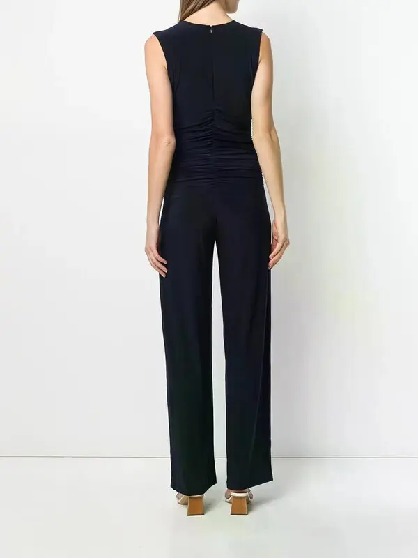 Norma Kamali Draped Straight-leg Jumpsuit - Blue