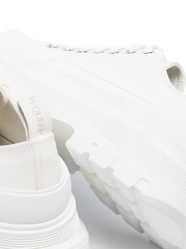 Alexander McQueen Tread Slick Cotton Sneakers - White