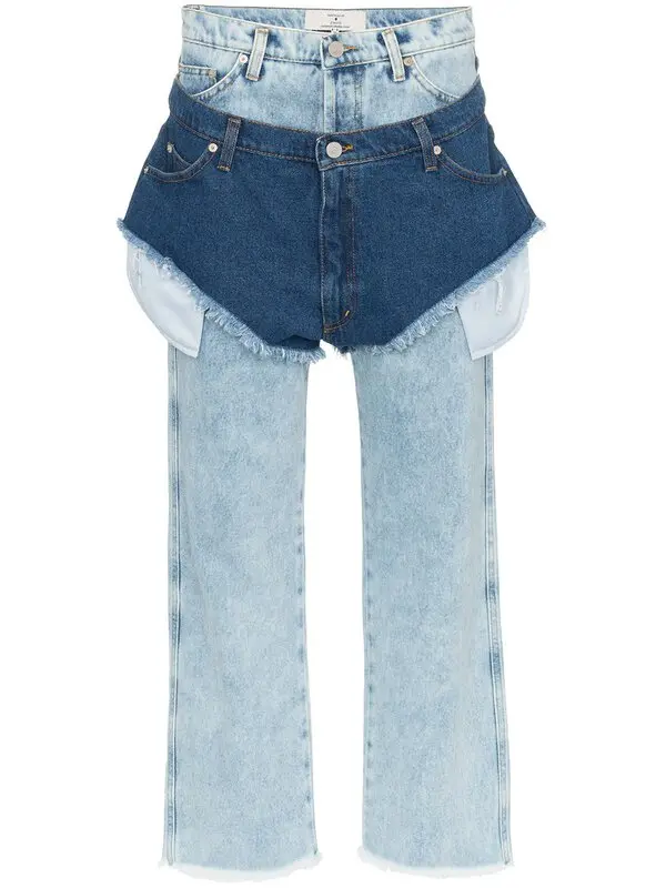 Natasha Zinko High-waisted Layered Jeans