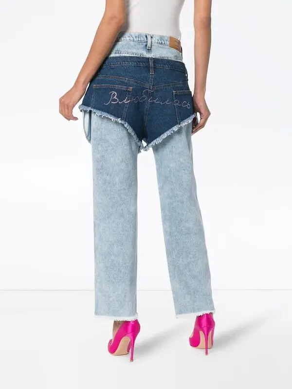 Natasha Zinko High-waisted Layered Jeans