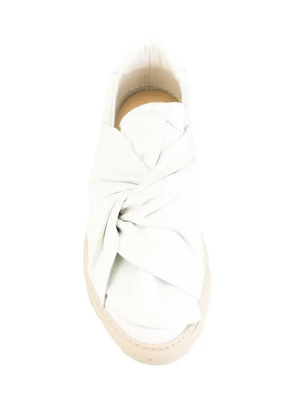 Ports 1961 Knotted Leather Sneakers - White