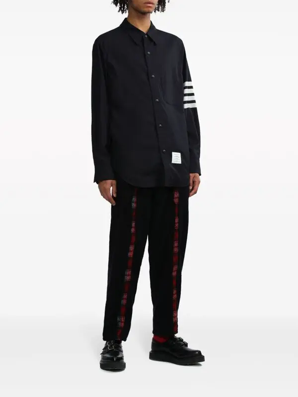 Thom Browne 4-bar Sleeve Shirt - Blue